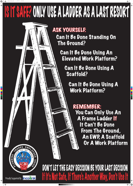 A frame ladder safety store